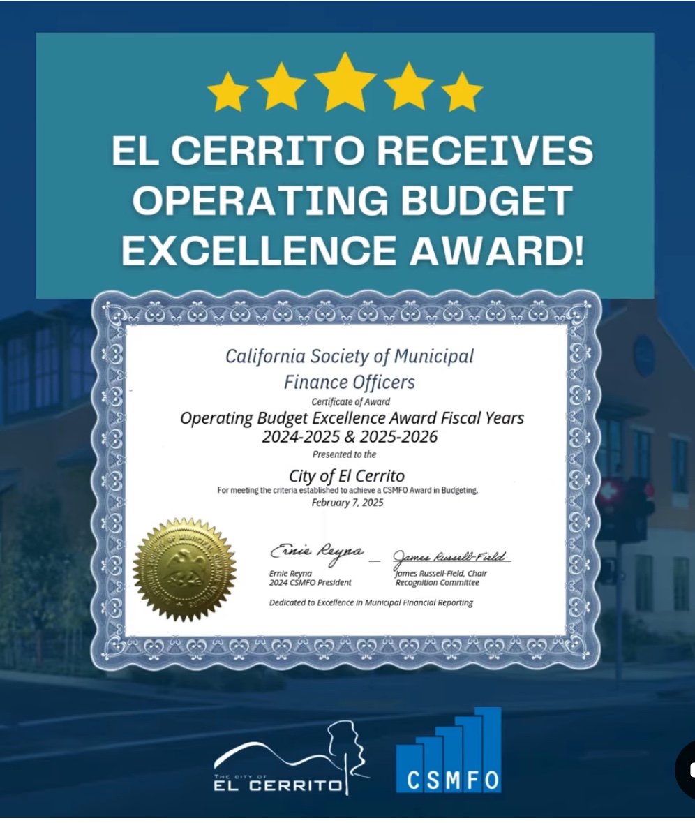 El Cerrito Wins CSMFO Budget Award: What Does It Really Mean? – El ...